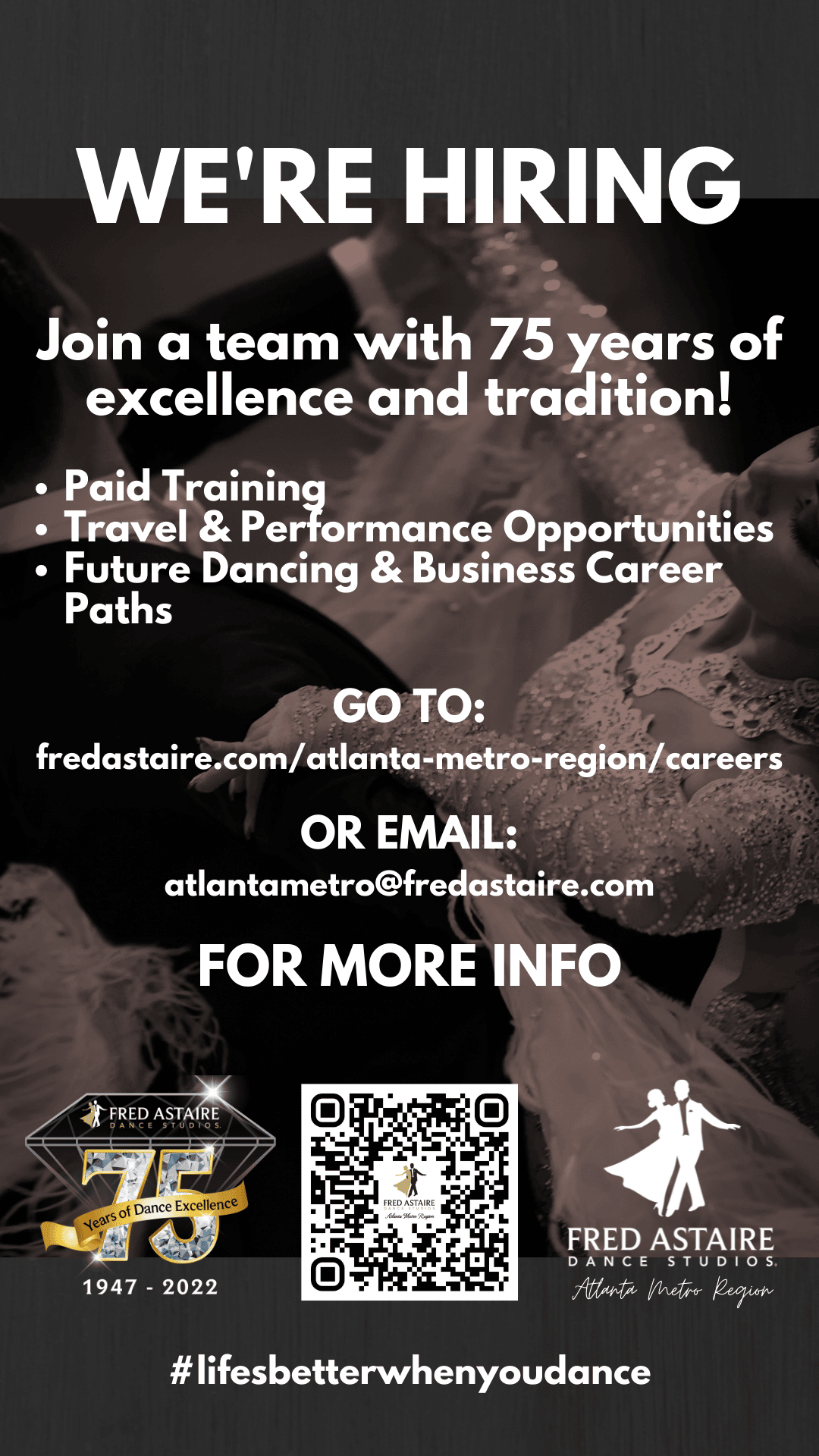 Start Your Dance Career in Atlanta Midtown | Work at Fred Astaire