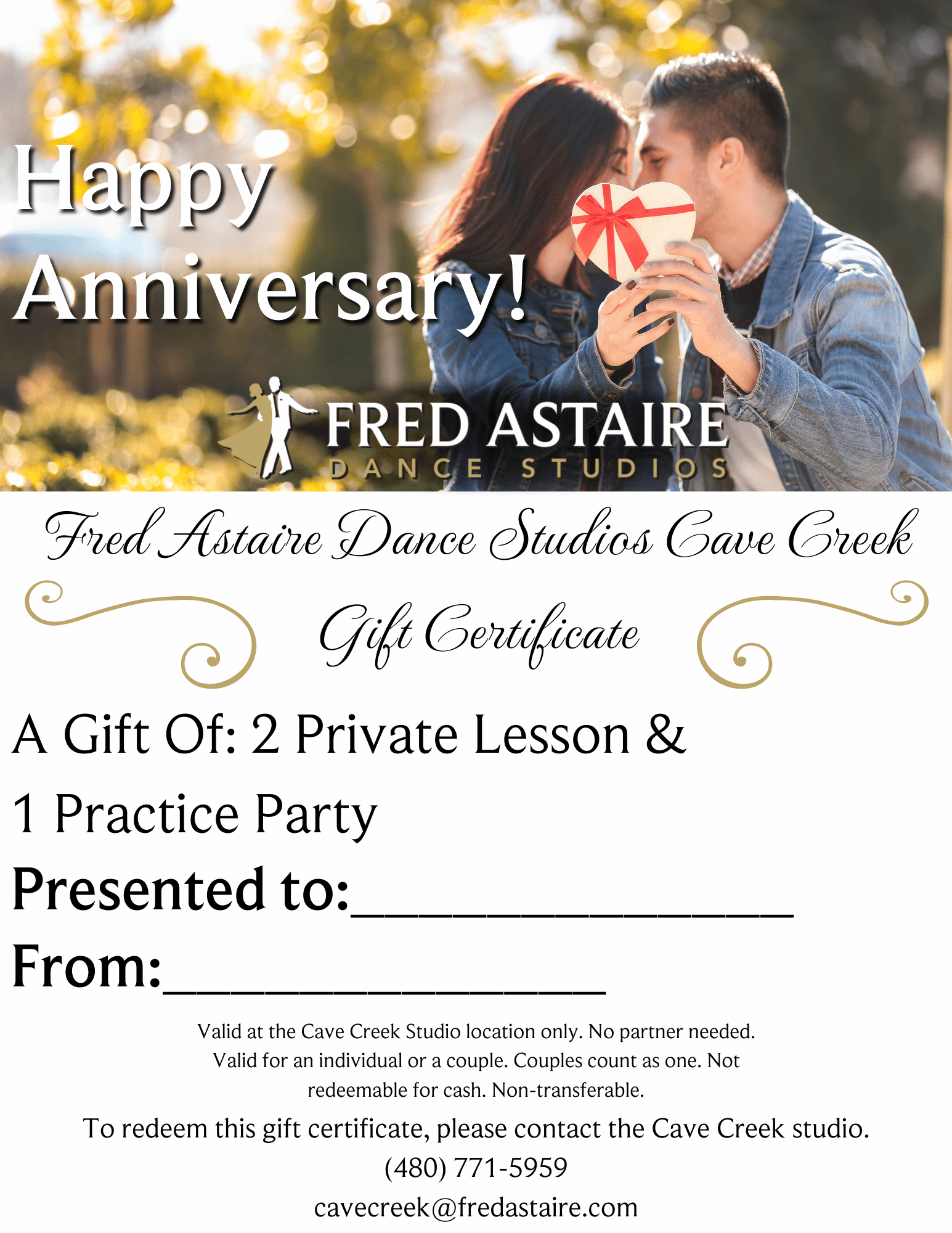 Print out your Anniversary Gift Certificate here! - Cave Creek