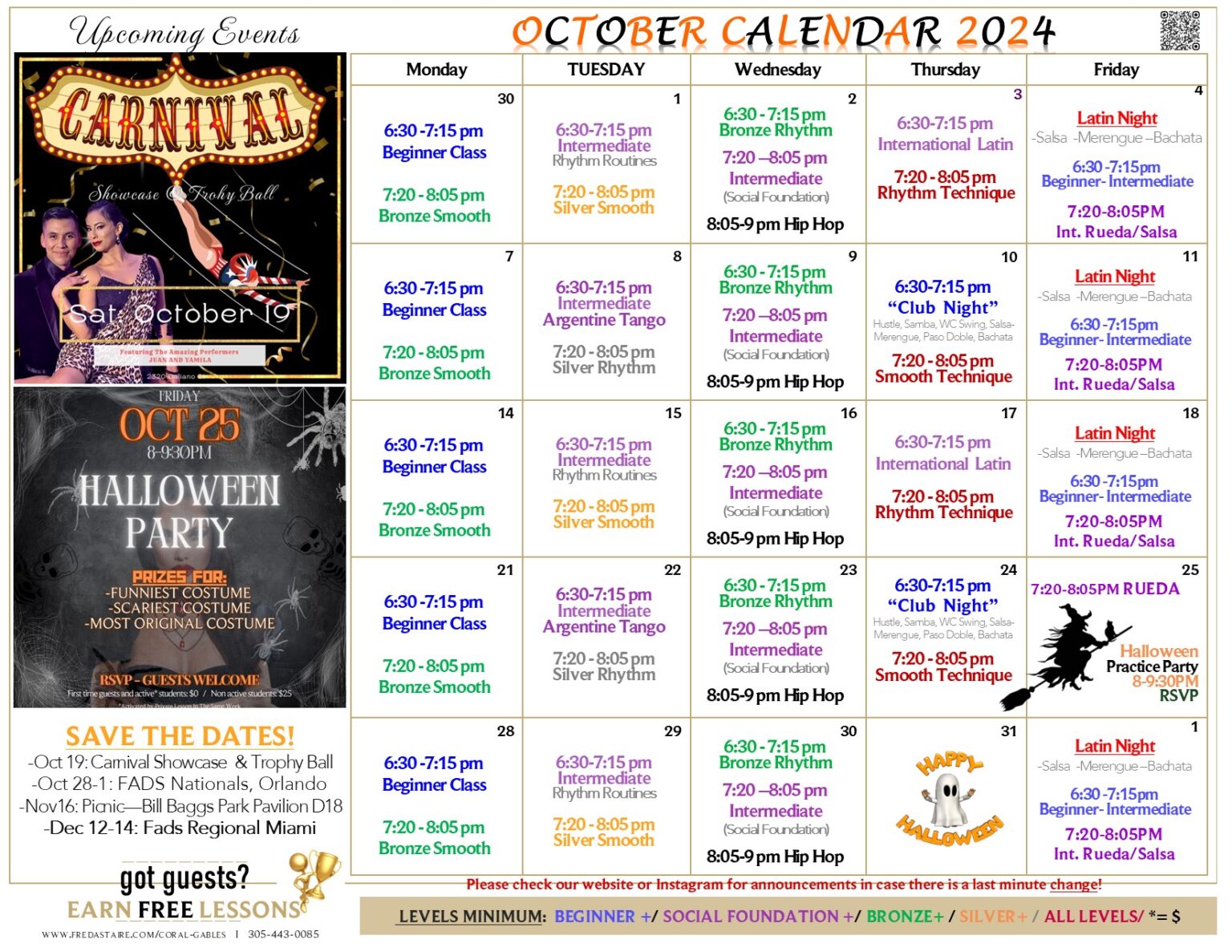 Our Dance Calendar - Coral Gables