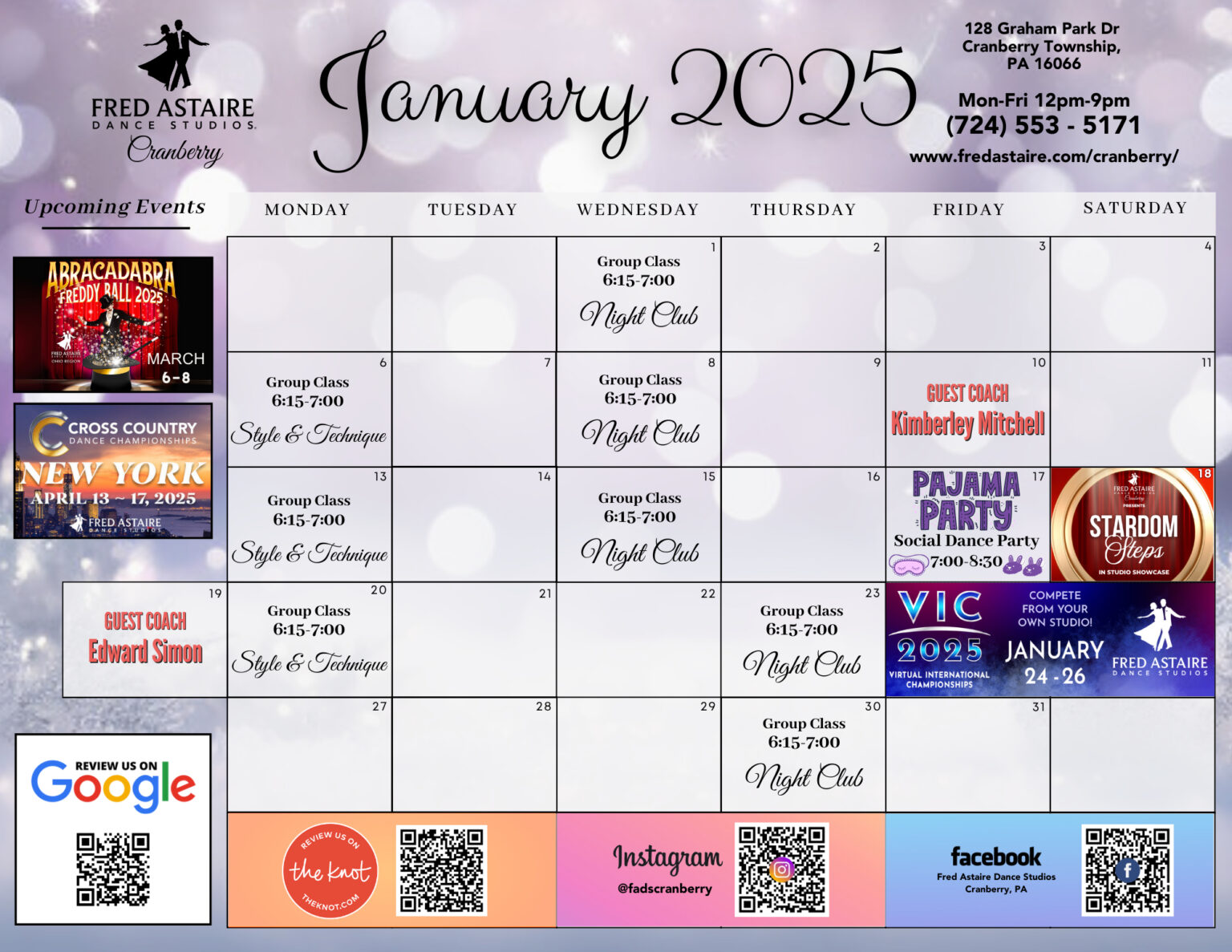 Our Dance Calendar - Cranberry