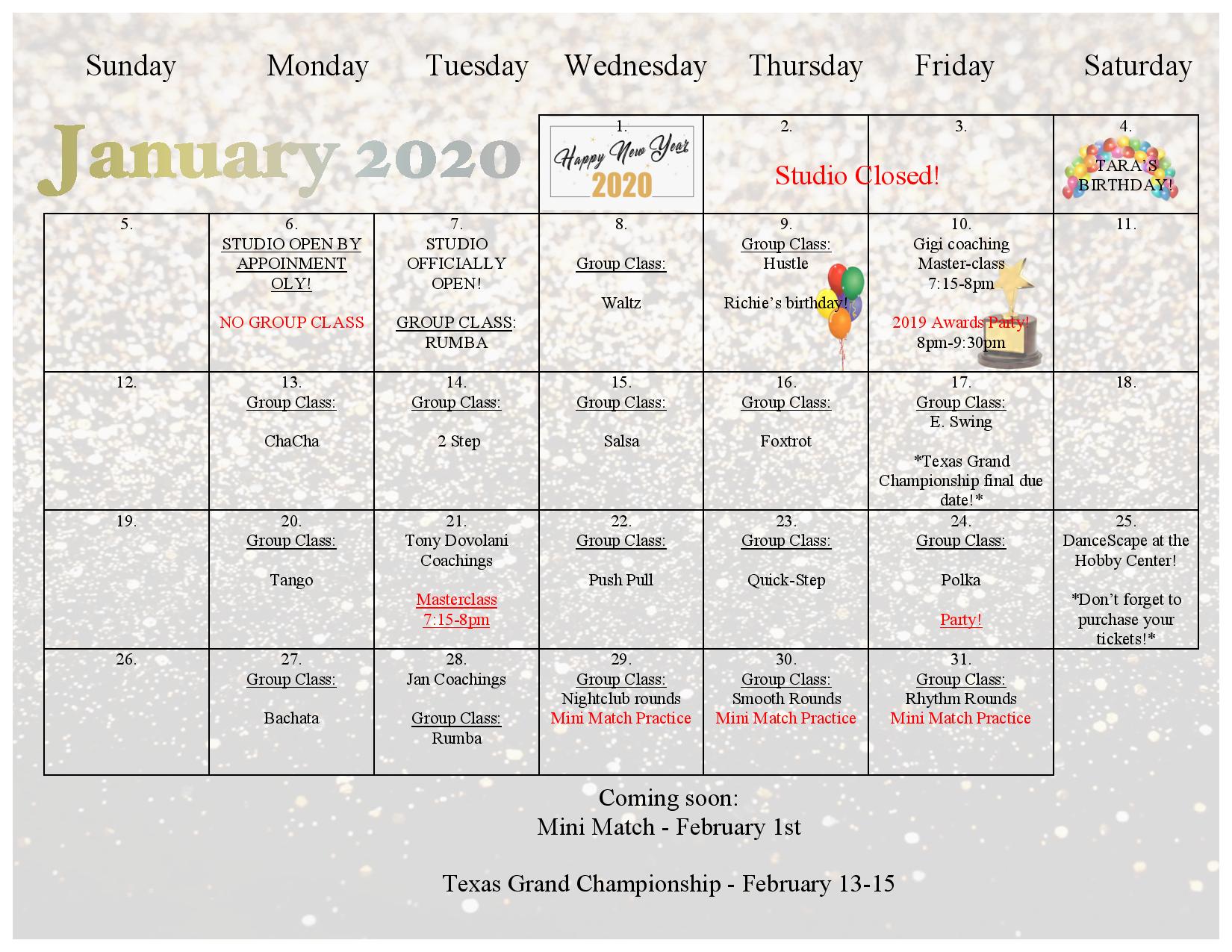 Event Calendar | Fred Astaire Dance Studios of Houston Cypress