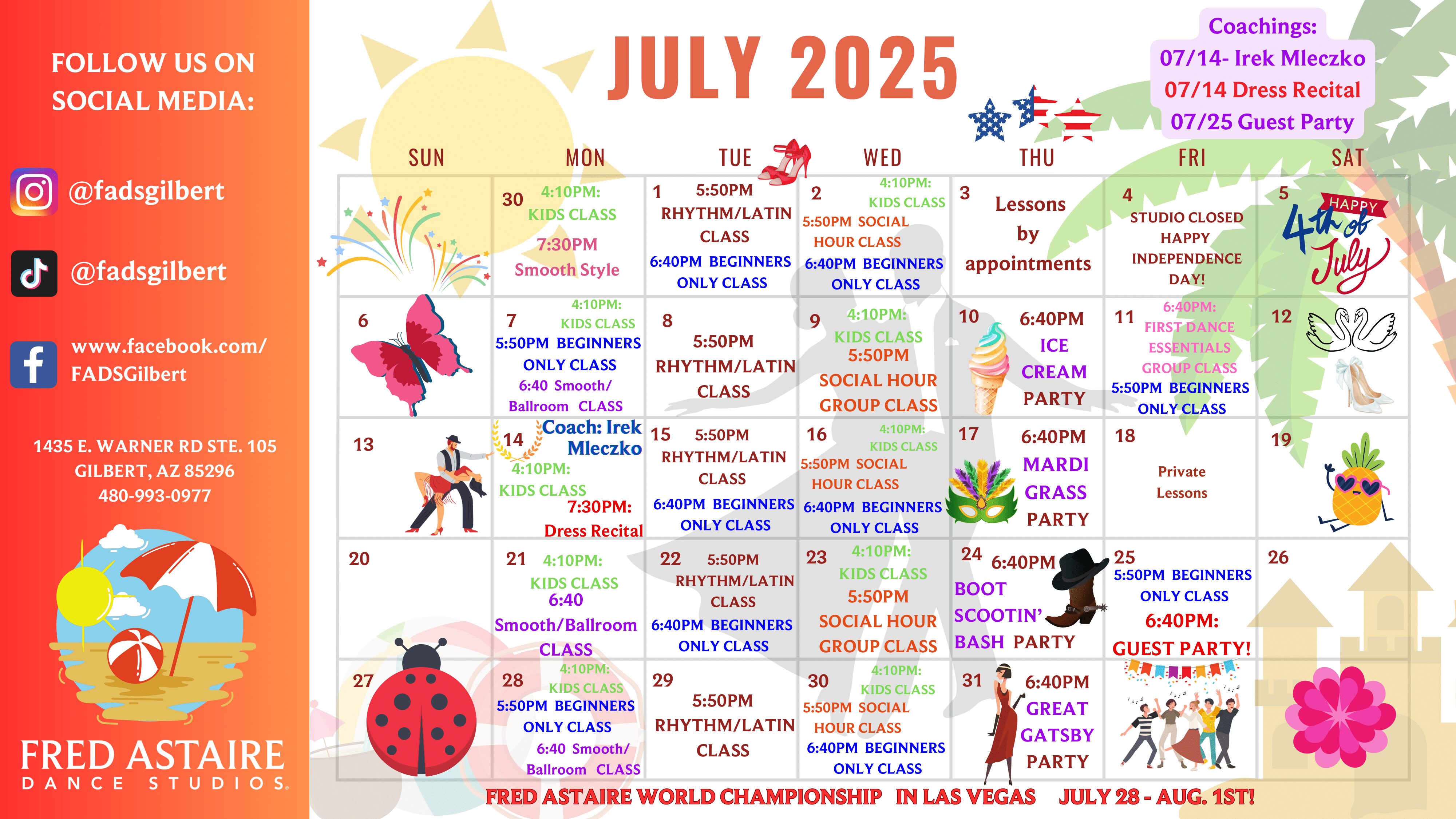 Our Dance Calendar - Gilbert