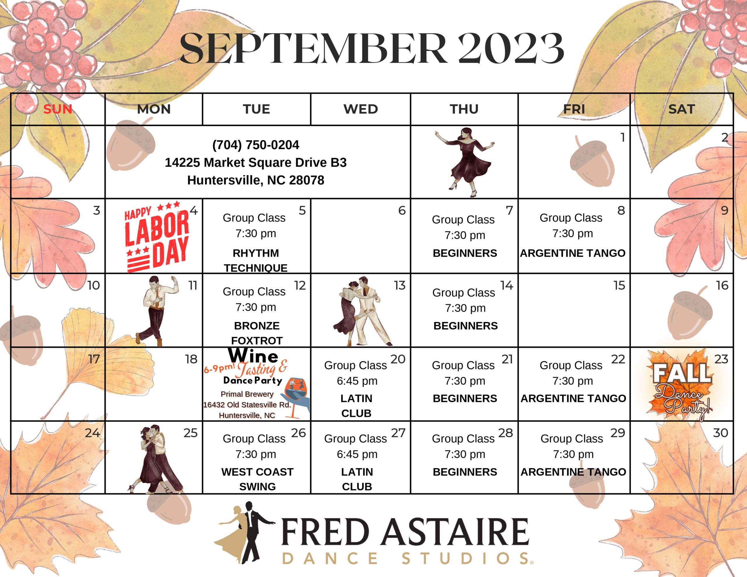Our Dance Calendar - Huntersville