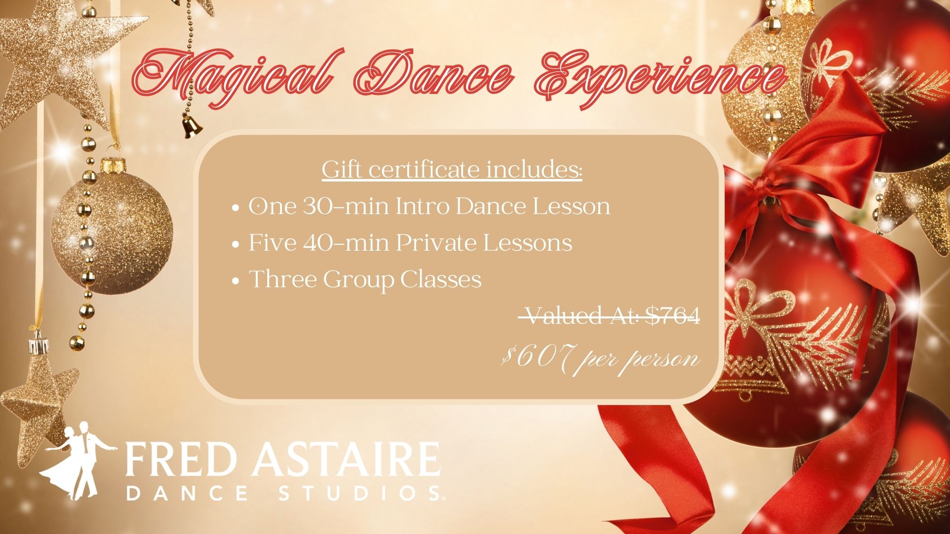 Holiday Gift Packages - Fred Astaire Dance Studios - Lafayette NJ