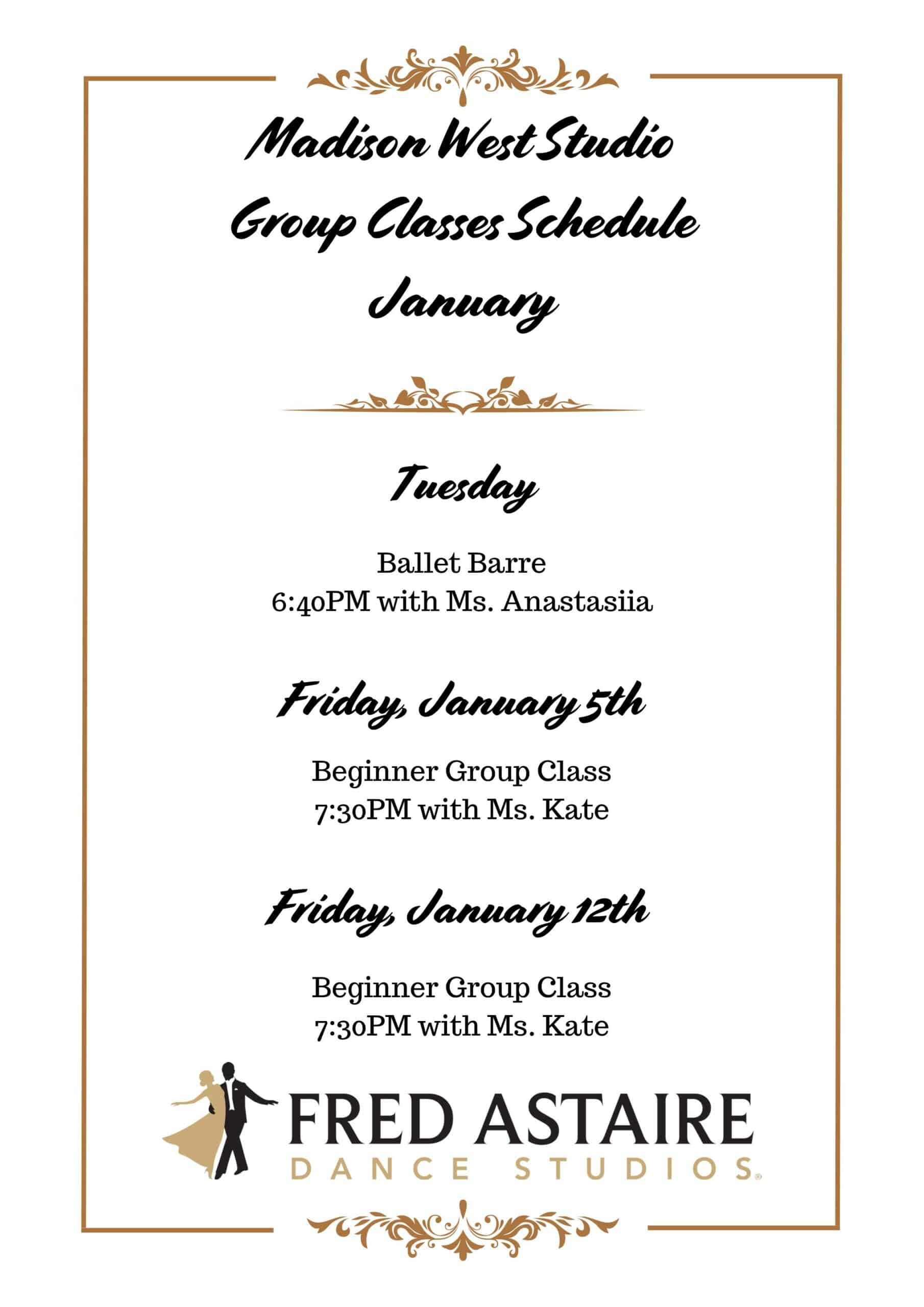 Our Dance Calendar - Madison West