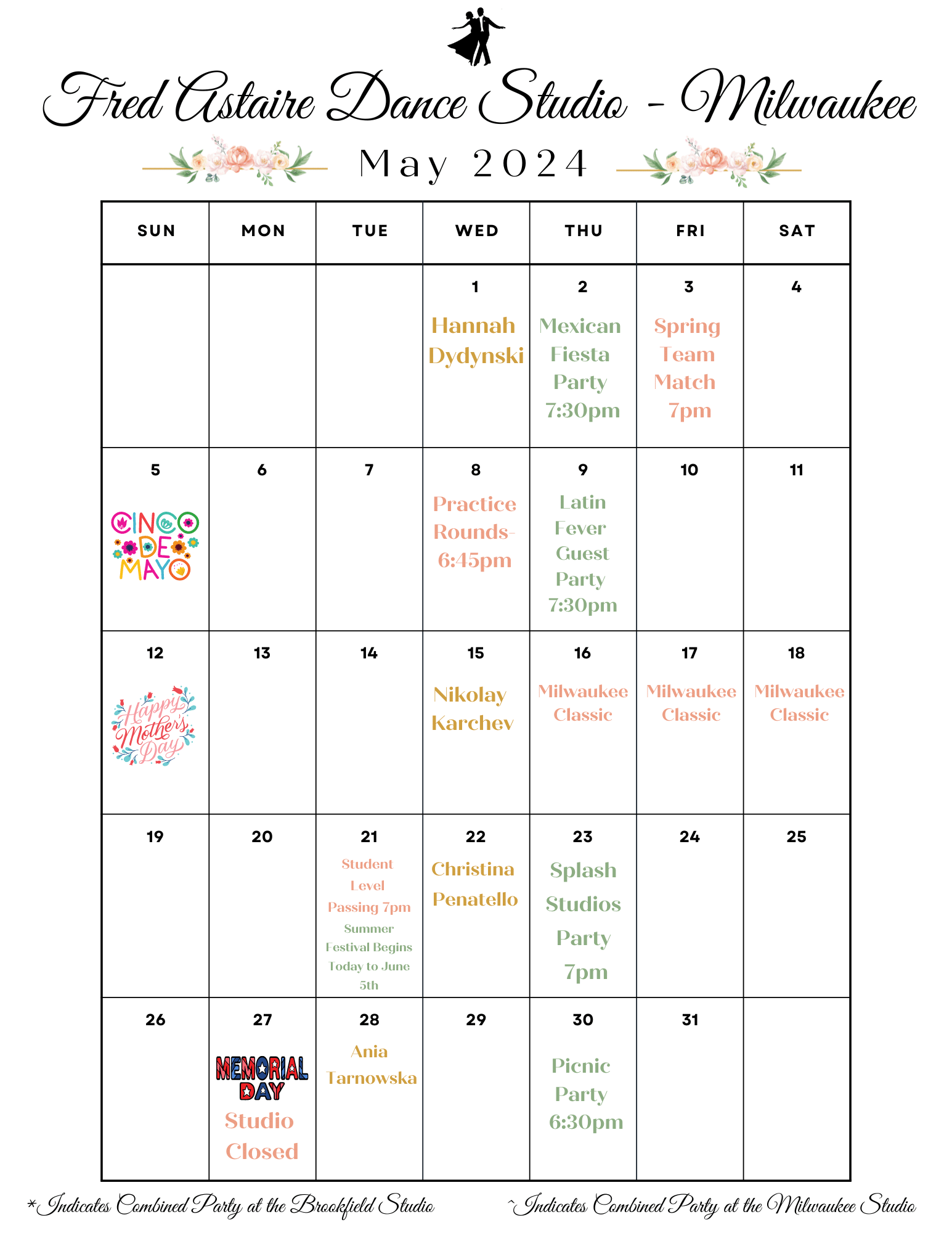 Our Dance Calendar - Milwaukee