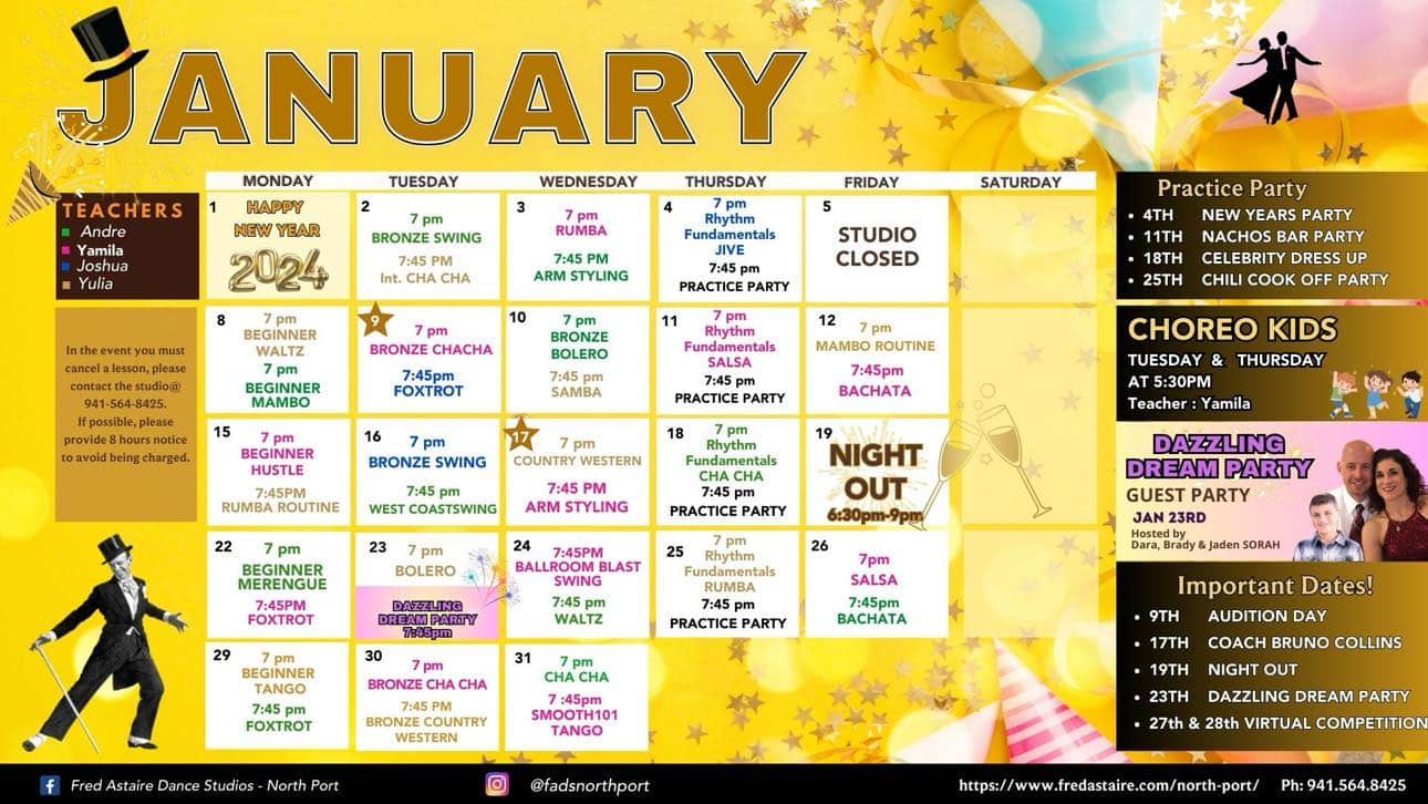 Our Dance Calendar - North Port