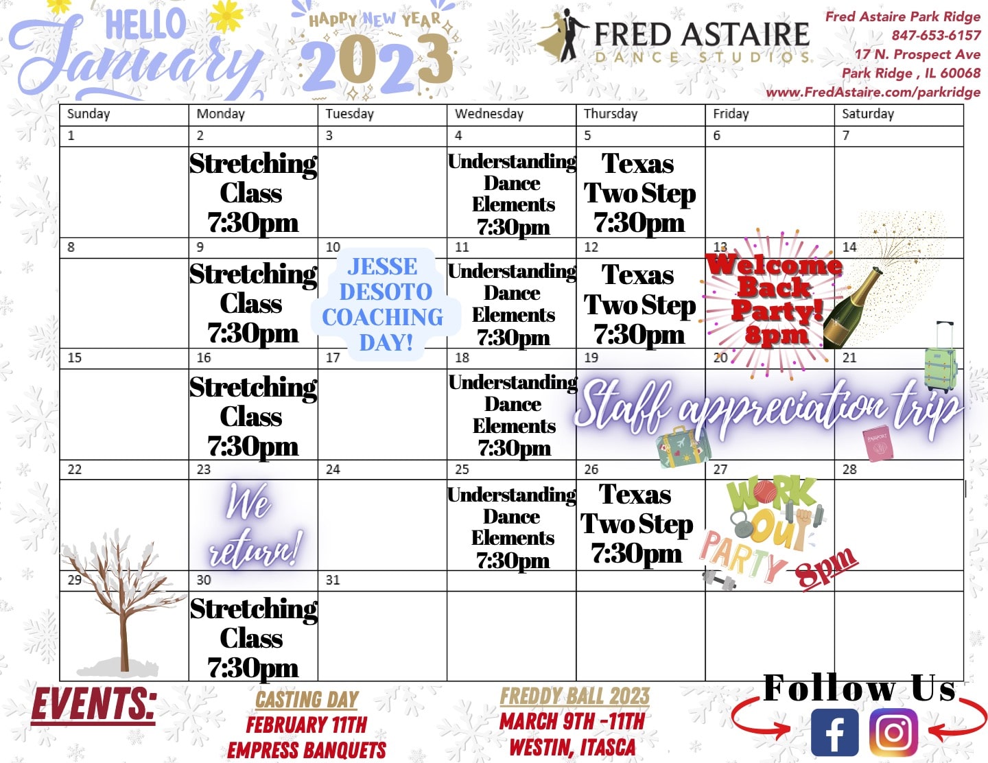 Our Dance Calendar - Park Ridge