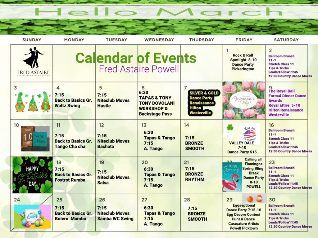 Our Dance Calendar - Powell