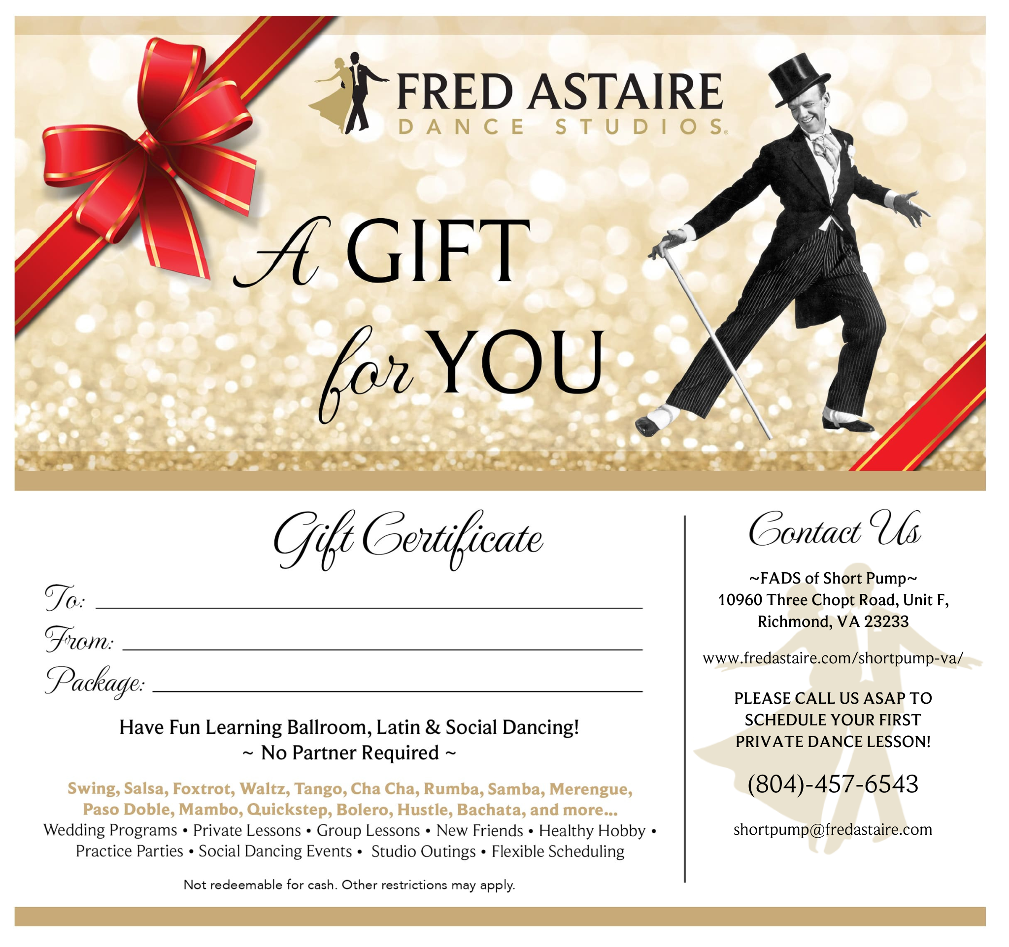 Dancing Specials and Offers at Fred Astaire Richmond - Short Pump ...