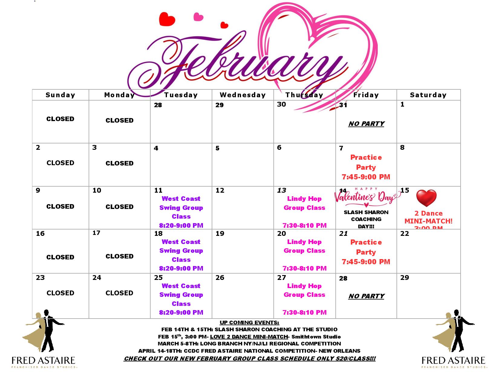 Event Calendar | Fred Astaire Dance Studios of Smithtown
