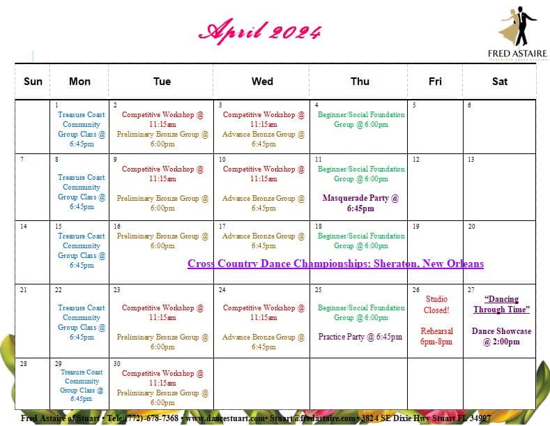 Our Dance Calendar - Stuart