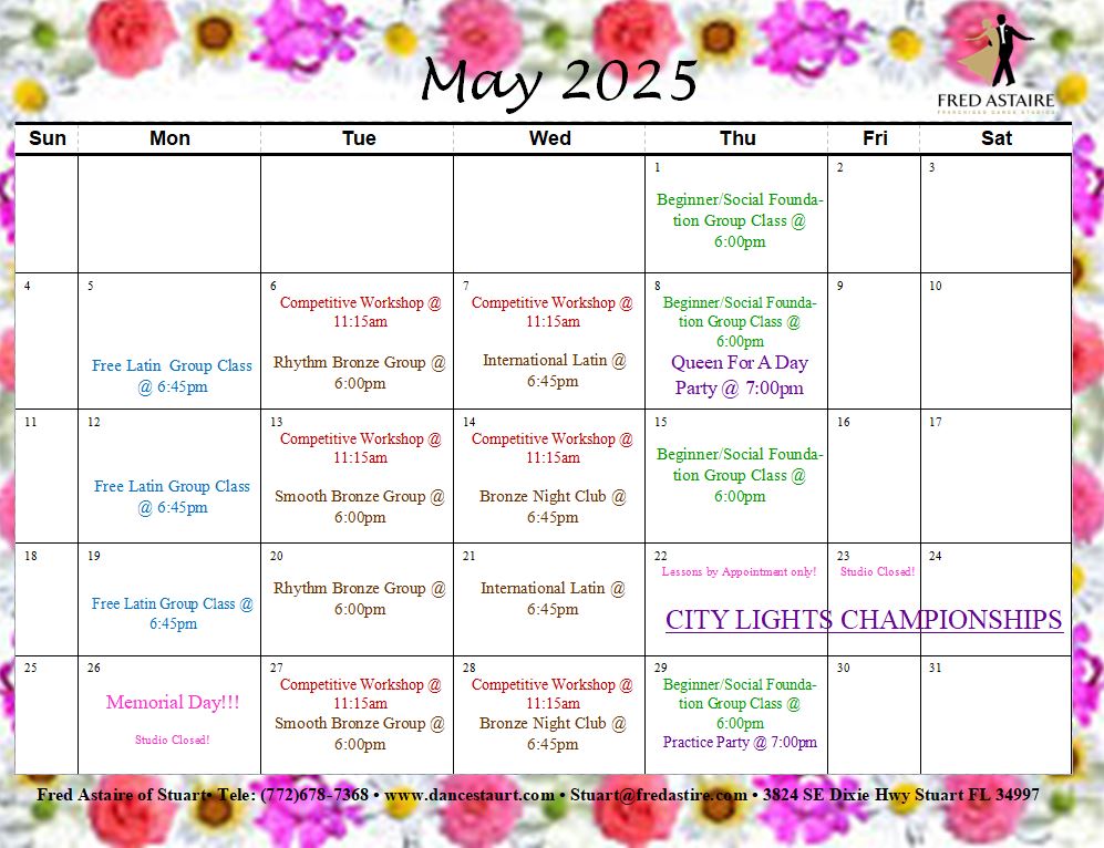 Our Dance Calendar - Stuart