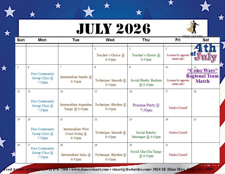 Our Dance Calendar - Stuart