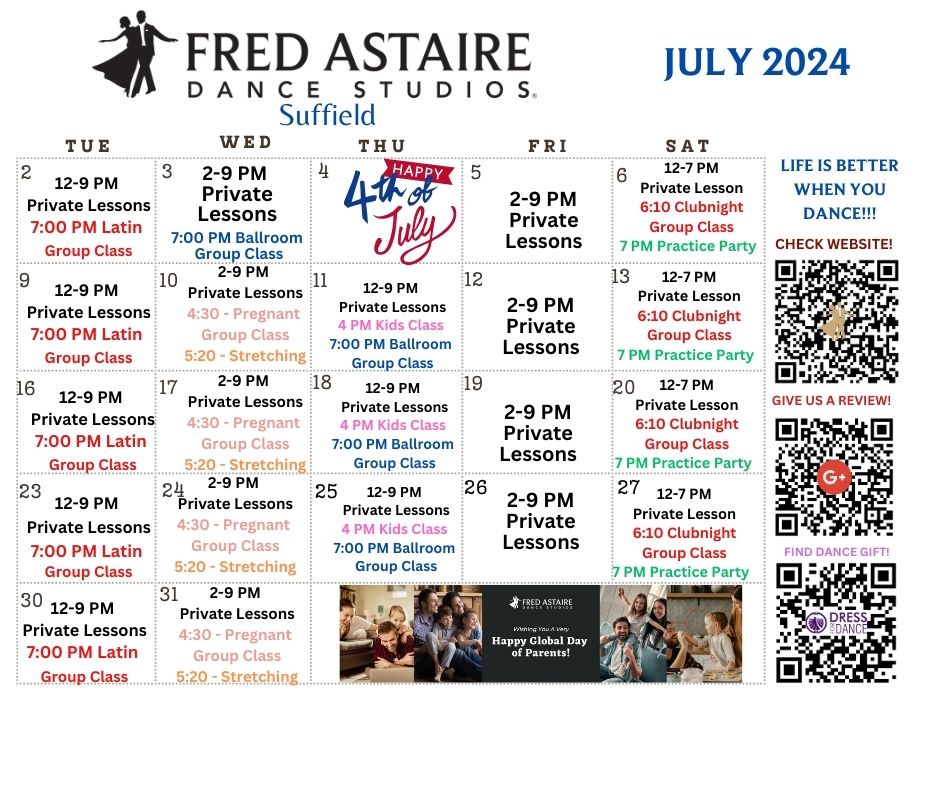 Our Dance Calendar - Suffield