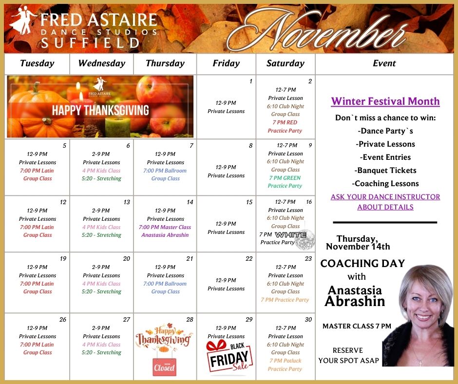 Our Dance Calendar - Suffield