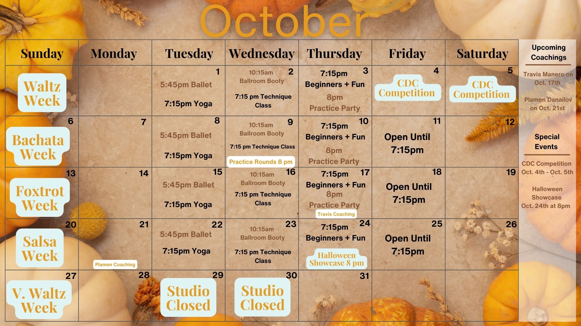 Our Dance Calendar - Willoughby