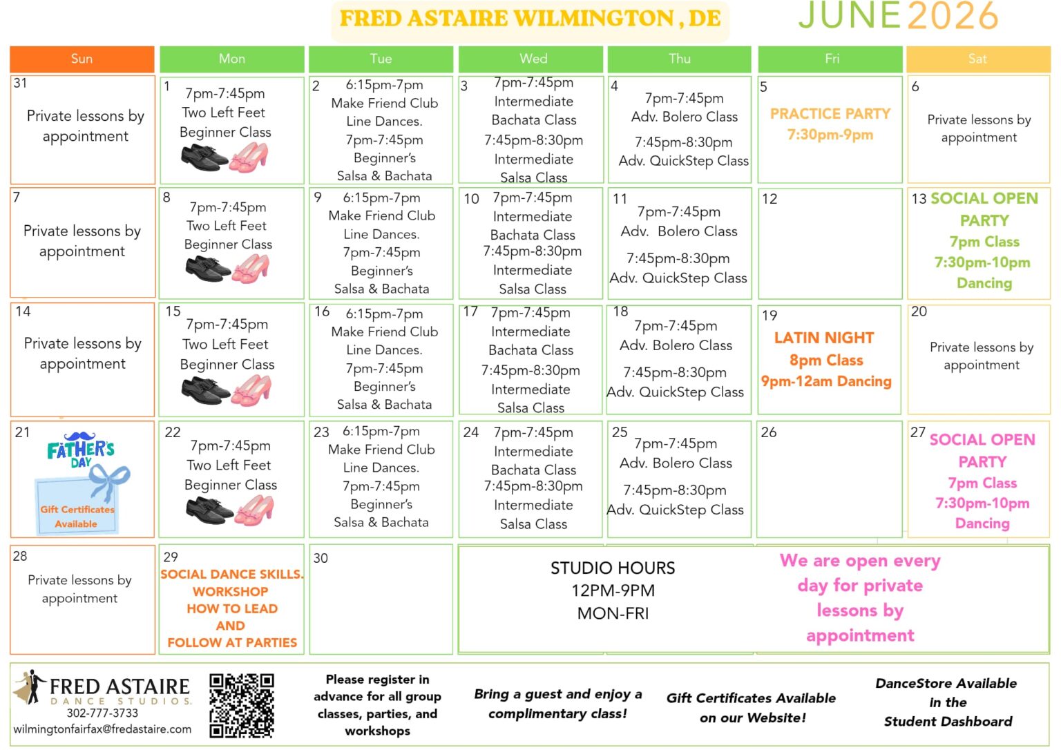 Our Dance Calendar - Wilmington-Fairfax
